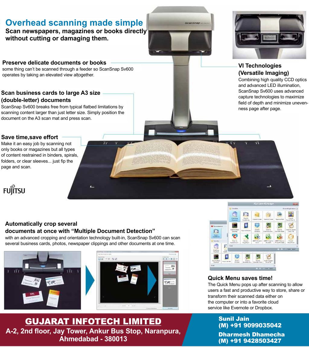 Fujitsu Document Scanners Dealers in Ahmedabad, Gujarat, India